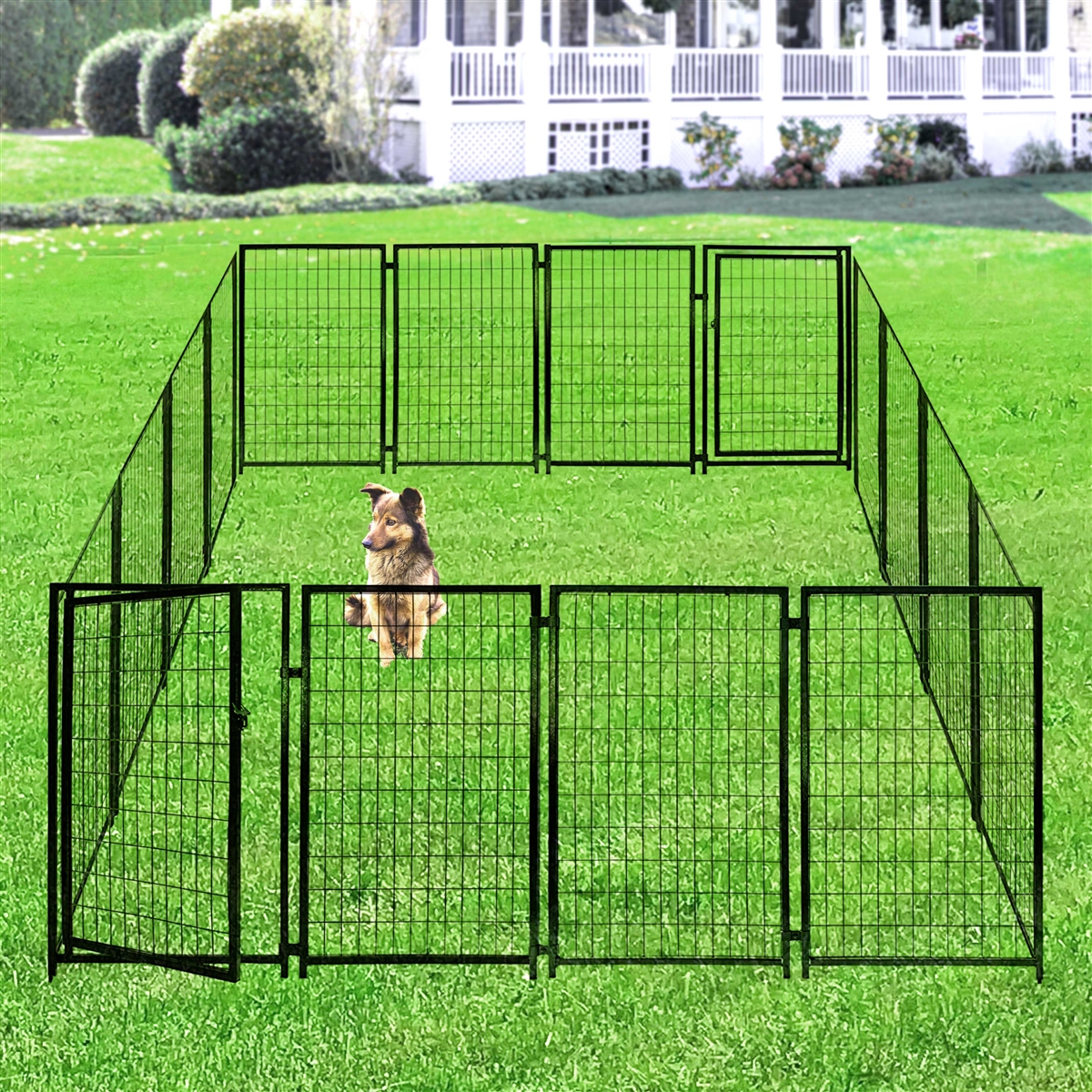 Extra-Large Heavy Duty Dog Kennel Playpen – 16 Panel – 10 x 10 x 4 Feet ...